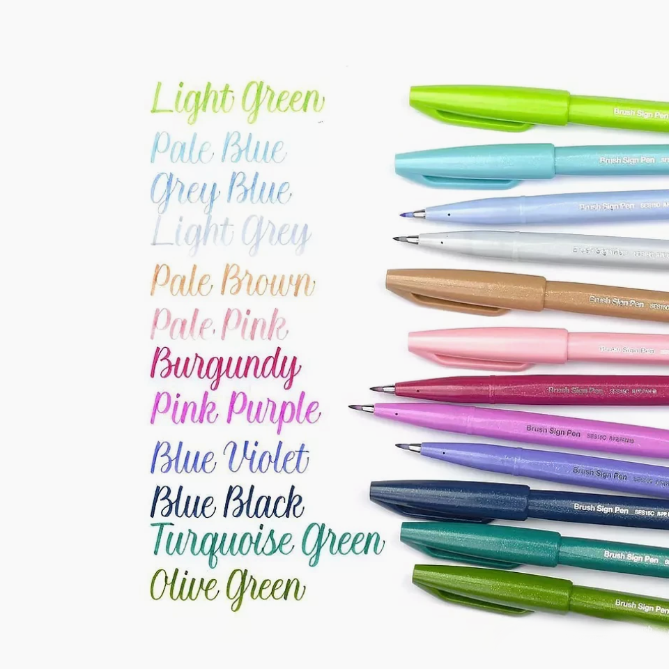Pentel Fude Touch Brush Sign Pen - New Colors – Kawaii Stationery Shop