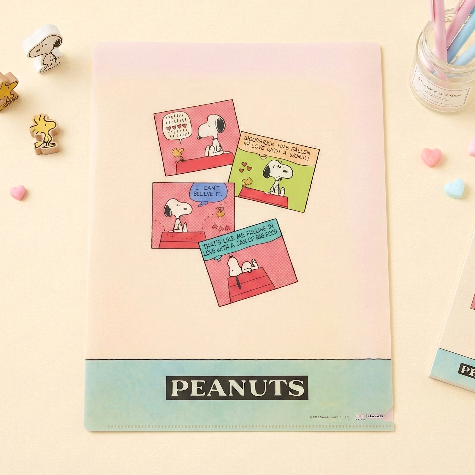 Peanuts Snoopy A4 Folder - Beige – Kawaii Stationery Shop