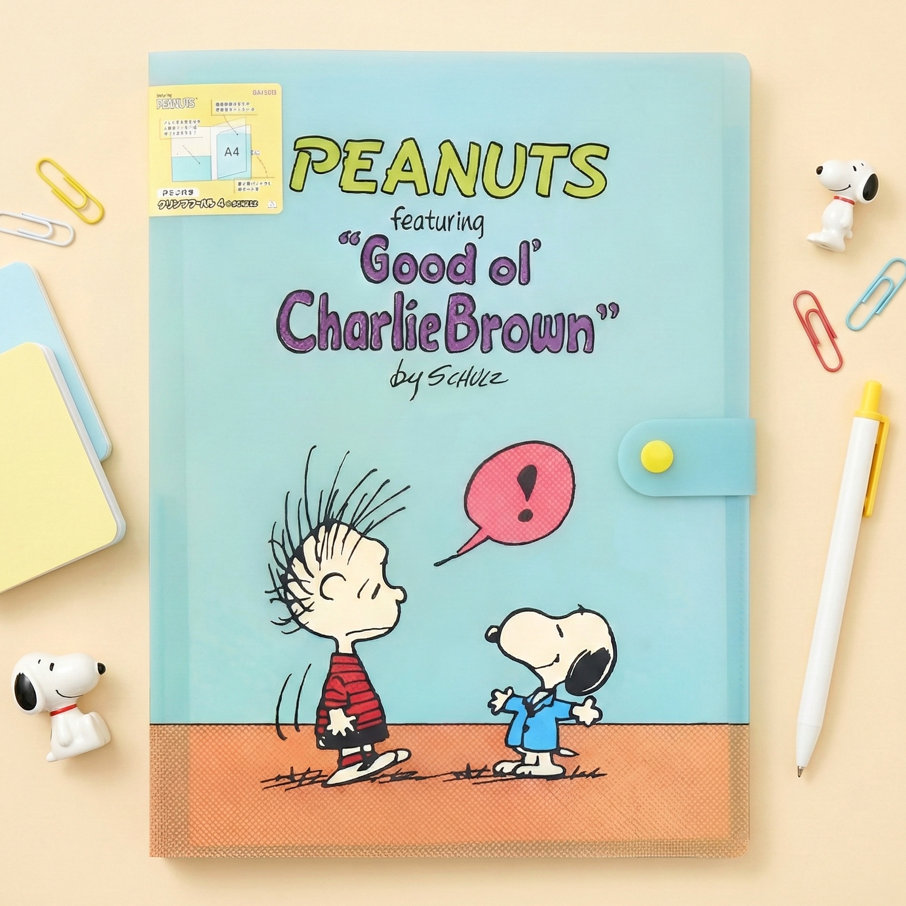 Peanuts Snoopy A4 Folder - Blue – Kawaii Stationery Shop