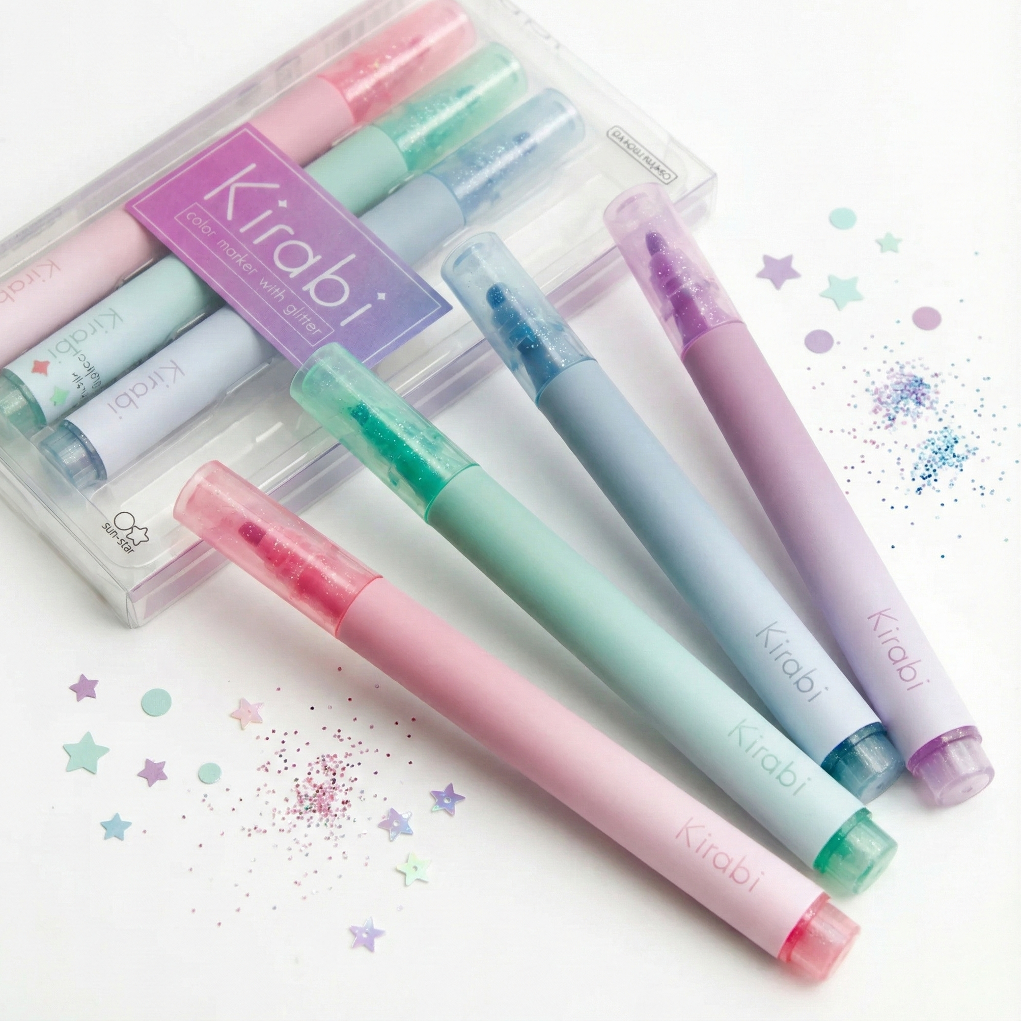 Sun-Star Kirabi Color Marker With Glitter - Celestial Hues – Kawaii ...